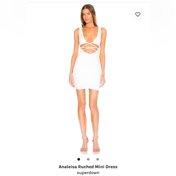 superdown | Dresses | Revolve Ruched Mini White Dress | Poshmark